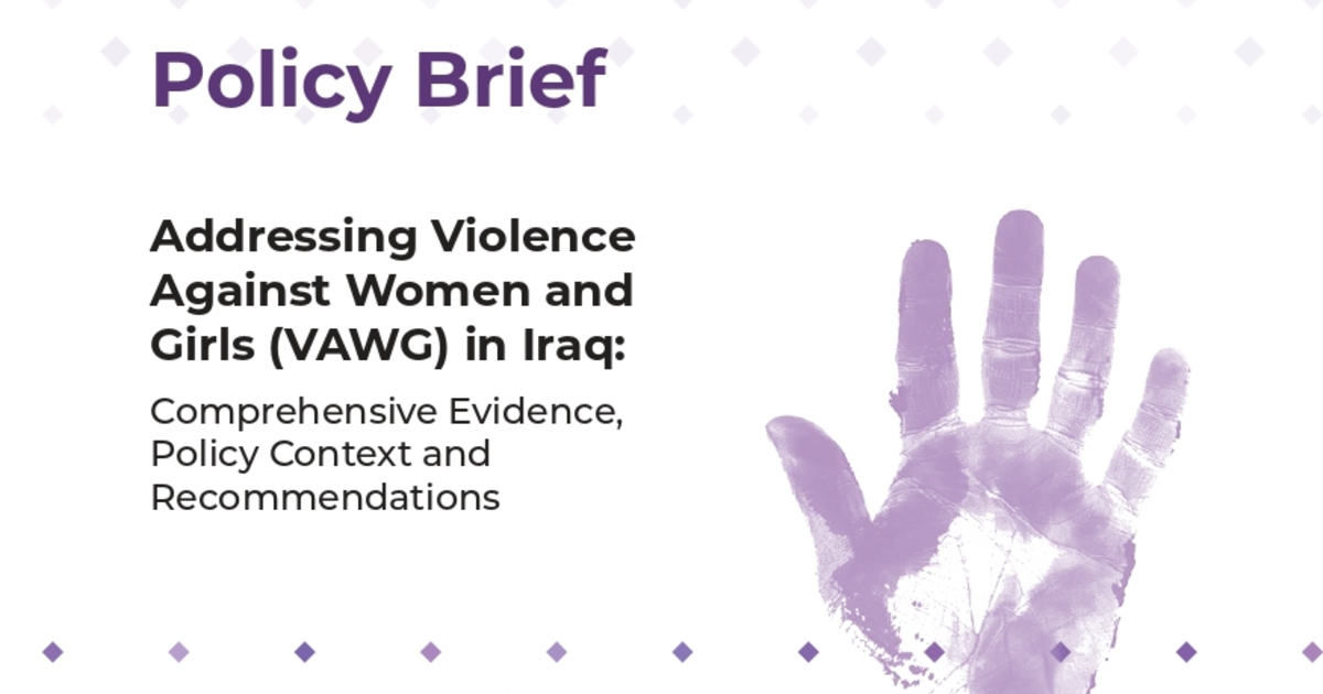 BRIEF: Addressing Violence Against Women and Girls (VAWG) in Iraq ...
