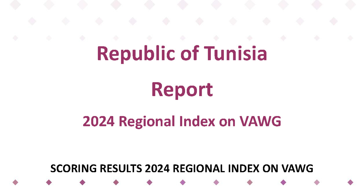 Tunisia National Report 2024: Scoring Results of the Regional Index on ...